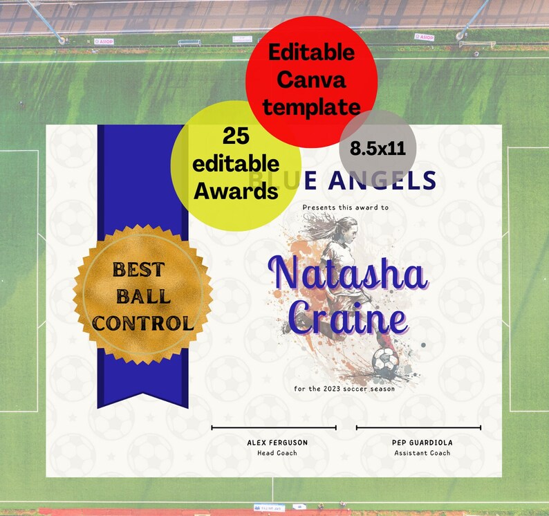Editable Girls Soccer Awards Bundle - Etsy
