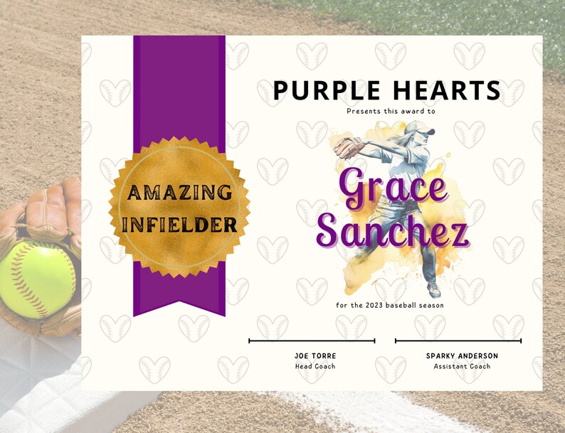 Editable Softball Award Certificates - Etsy