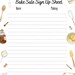 Editable Bake Sale Sign up Sheet - Etsy