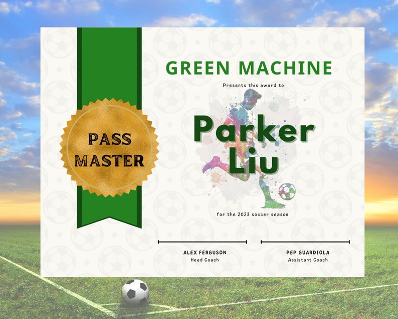 Editable Soccer Award Certificate Bundle - Etsy