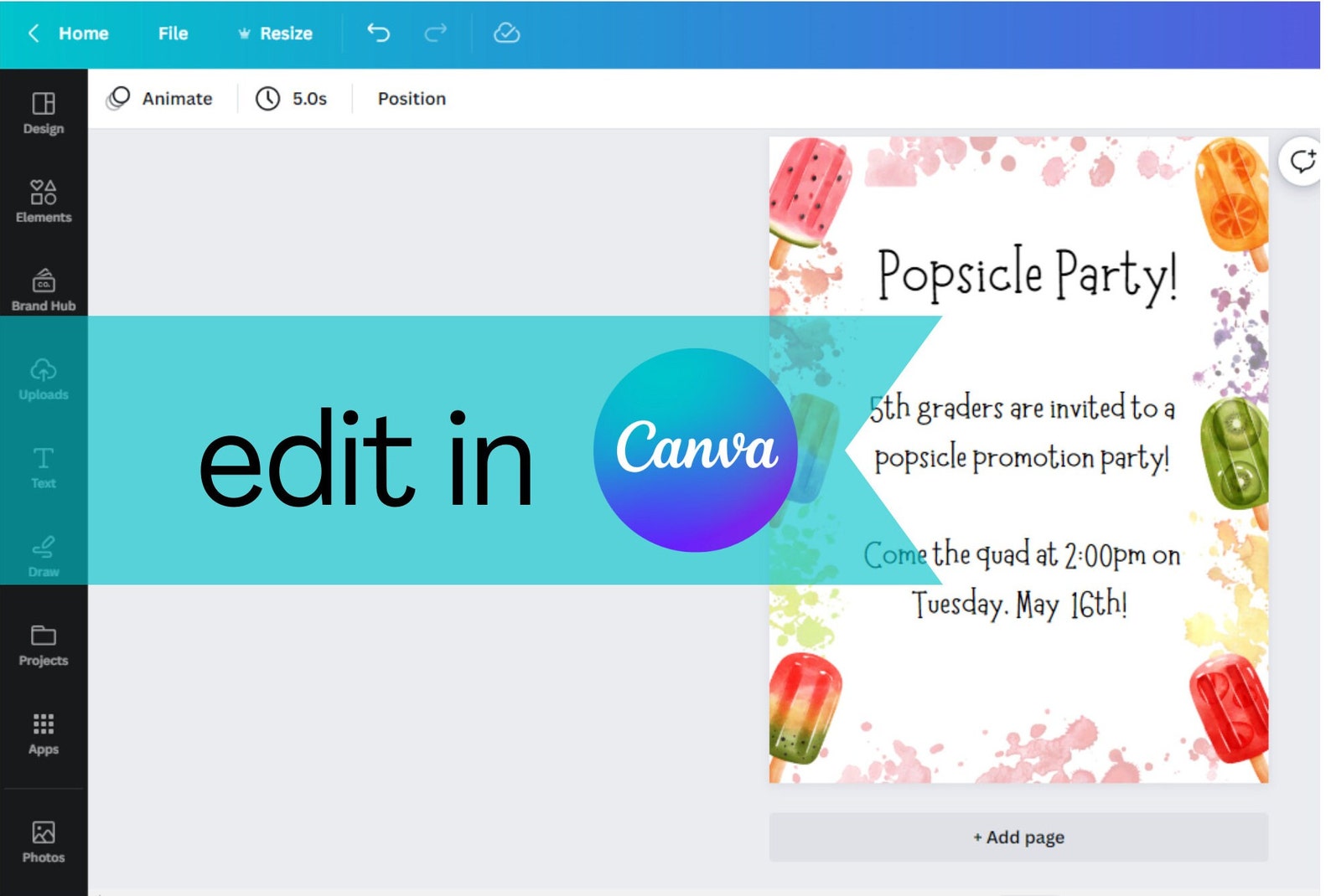 Editable Popsicle Party Flyer/invitation - Etsy