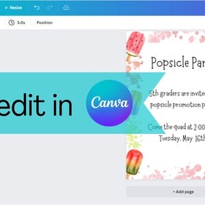 Editable Popsicle Party Flyer/invitation - Etsy