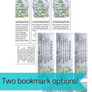 Jolabokaflod Digital Download Print, Gift Tag and Bookmark, Christmas ...