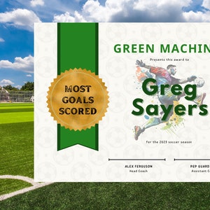 Editable Soccer Award Certificate Bundle - Etsy