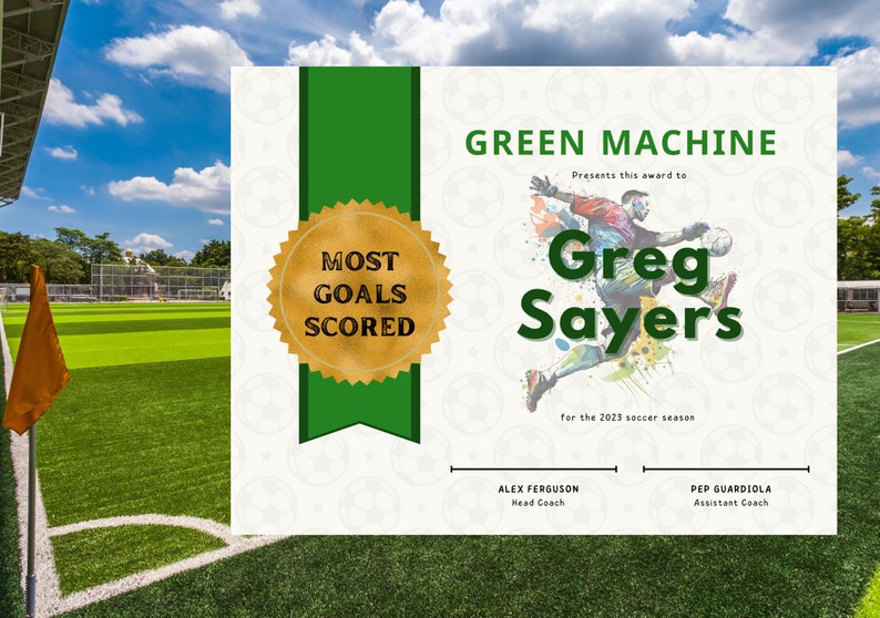 Editable Soccer Award Certificate Bundle - Etsy