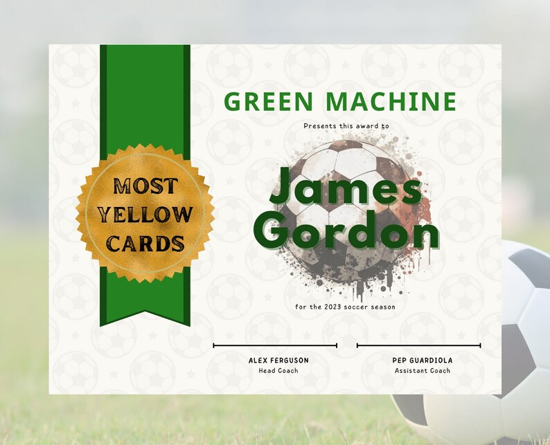 Editable Soccer Award Certificate Bundle - Etsy