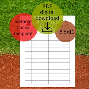 Editable Softball Snack Sign up Sheet, Digital Download - Etsy
