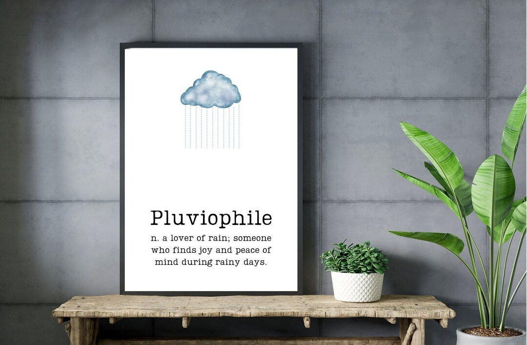 Pluviophile Digital Download Wall Art, 8x11 and 18x24 - Etsy