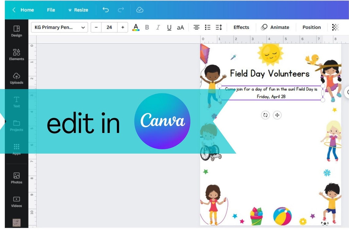 Editable Field Day Sign up Sheet/volunteer Form - Etsy