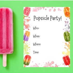 Editable Popsicle Party Flyer/invitation - Etsy