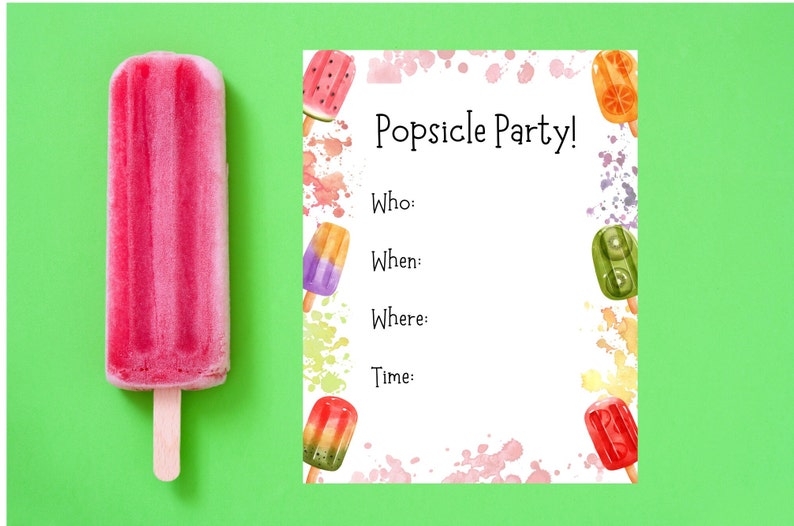 Editable Popsicle Party Flyer/invitation - Etsy