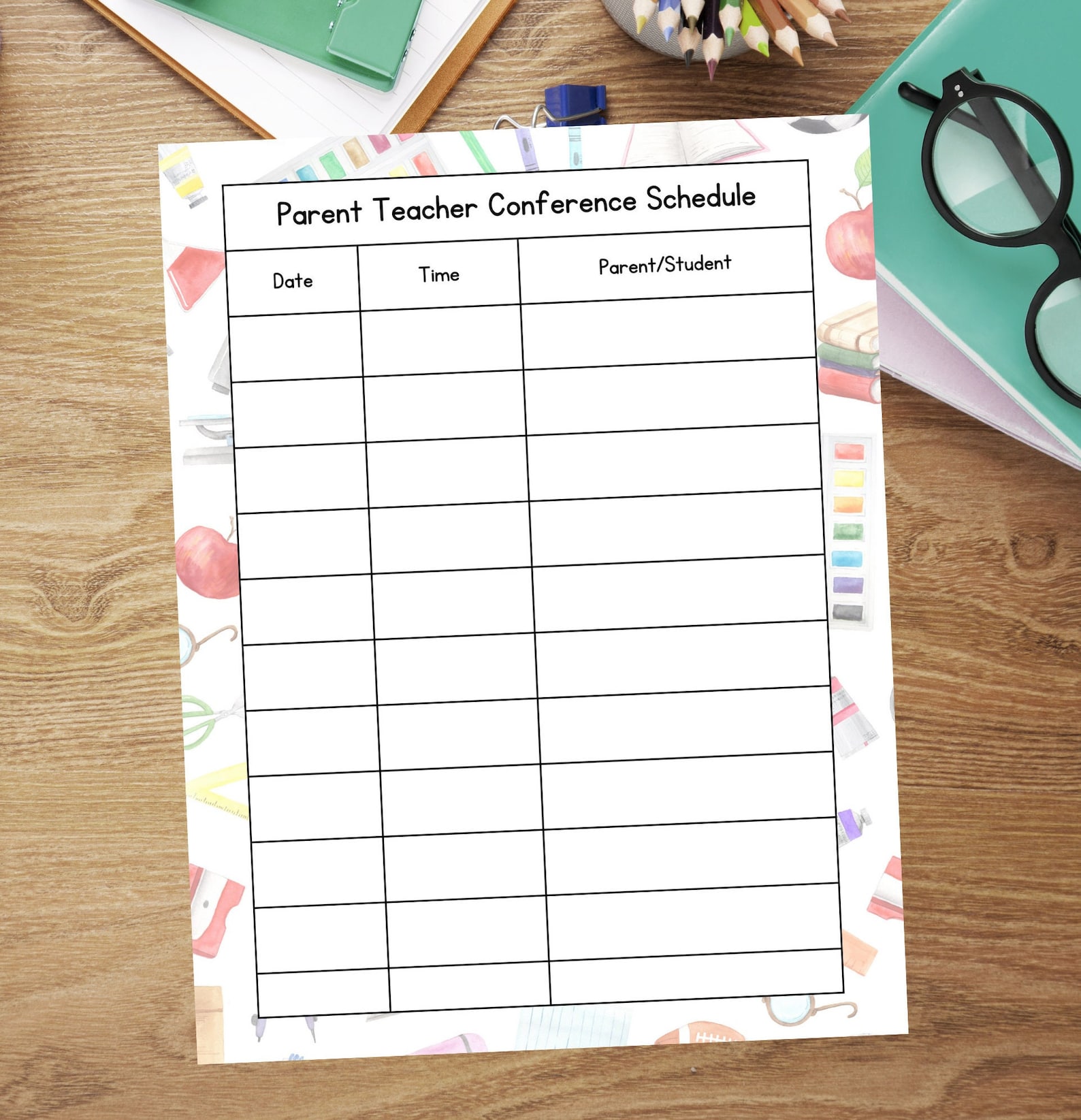 Editable Parent Teacher Conference Sign up Sheet - Etsy