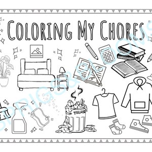 Color-as-you-go Chore Chart - Etsy