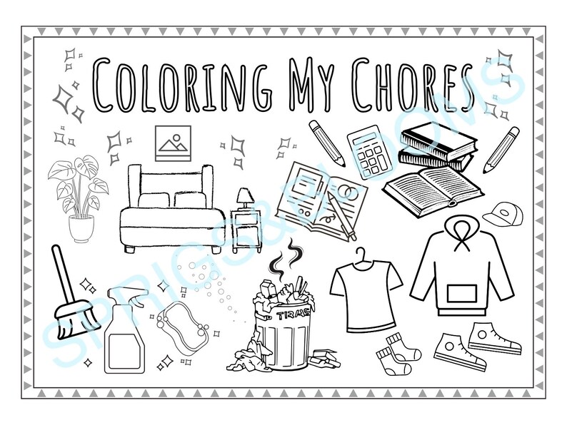 Color-as-you-go Chore Chart - Etsy