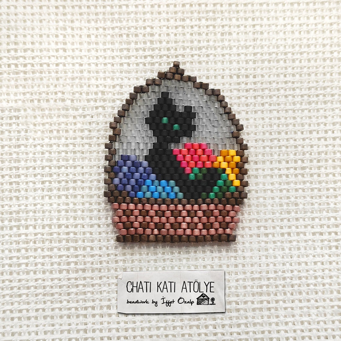 Black Ball of Yarn' Brick Stitch Pattern - Etsy