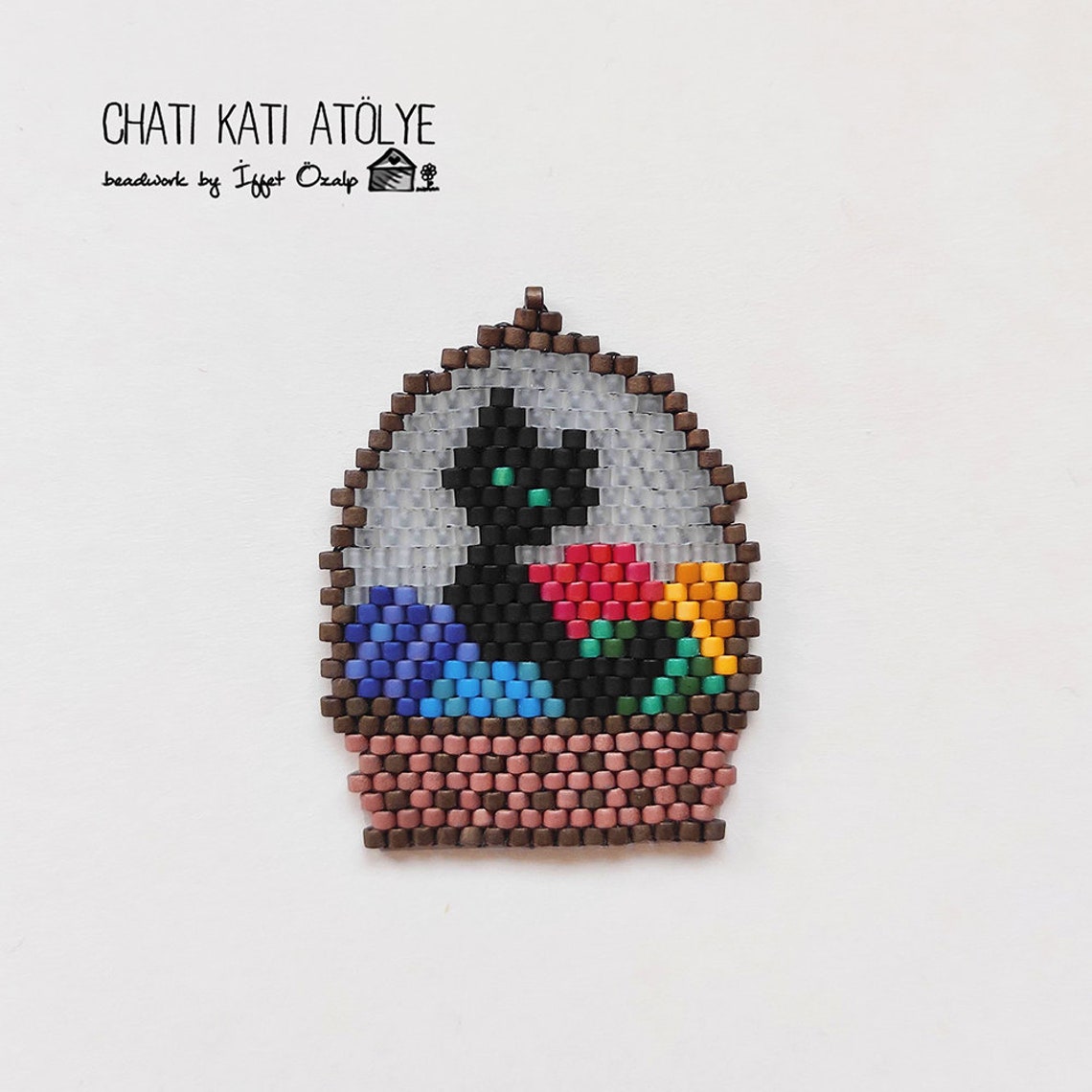 Black Ball of Yarn' Brick Stitch Pattern - Etsy