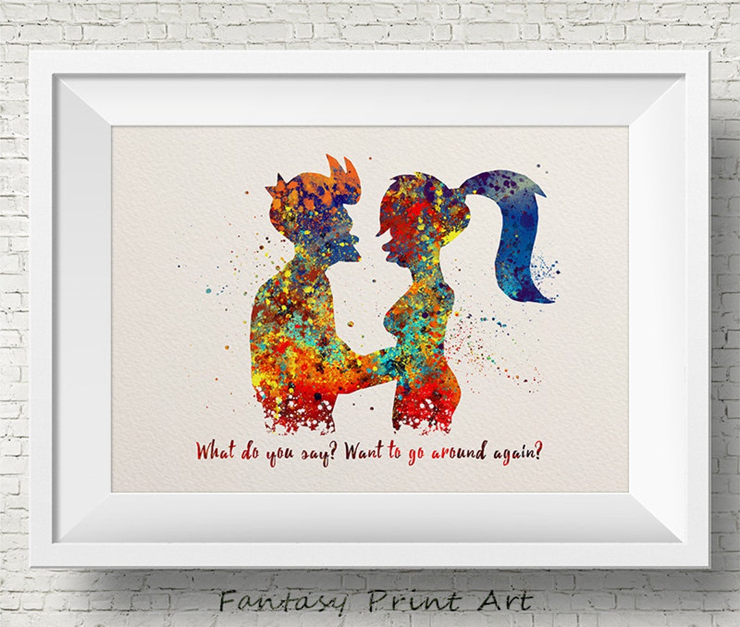Fry and Leela Quote Inspired ART PRINT Illustration, Futurama, Wall Art ...