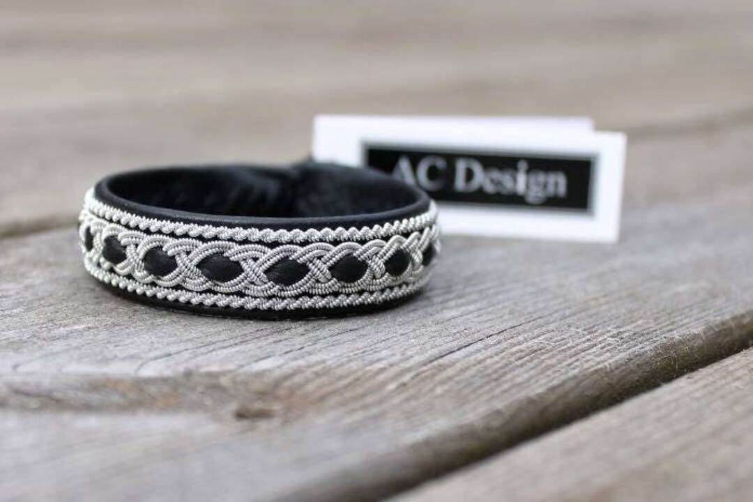 Sami Bracelet NARRE in Reindeer Leather Handmade Saami Jewelry Bracelet ...