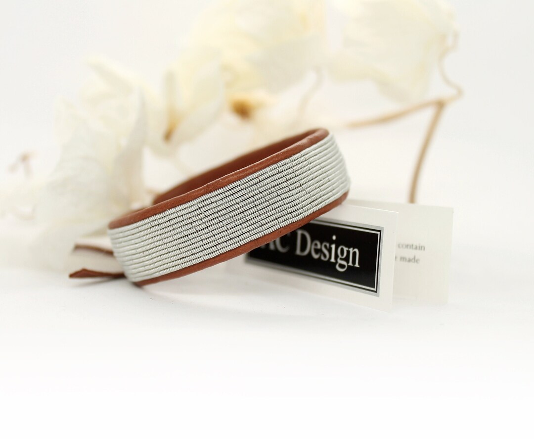 Sami Bracelet KRAKA Cuff Bracelet Style, Saami Leather Armband Handmade ...