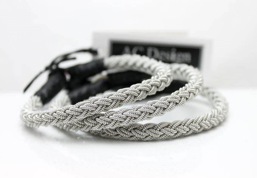 Sami Bracelet TRYM Handmade in Sweden Saami Armband Braided in Pewter ...