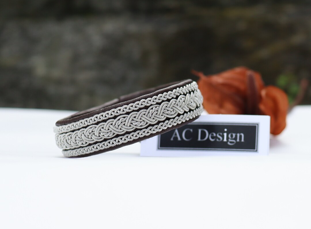 Sami Bracelet LINDORM Swedish Handmade Saami Armband With Pewter Wire ...