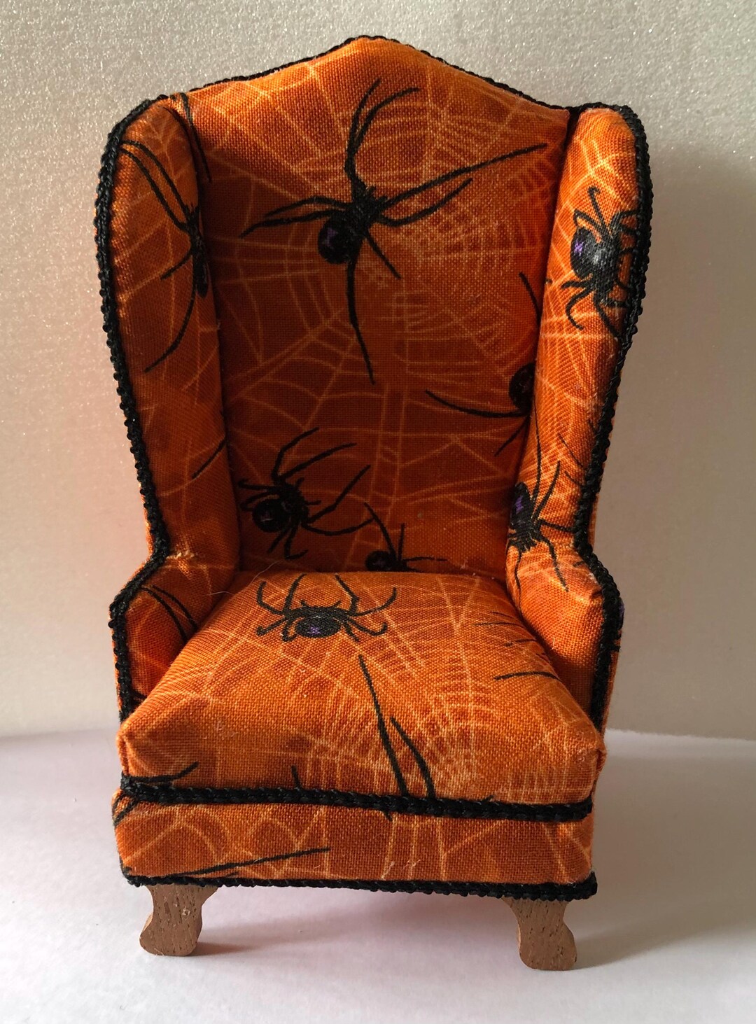 1/12 Dolls House Scale Tall Armchair for Halloween . Spooky Chair ...