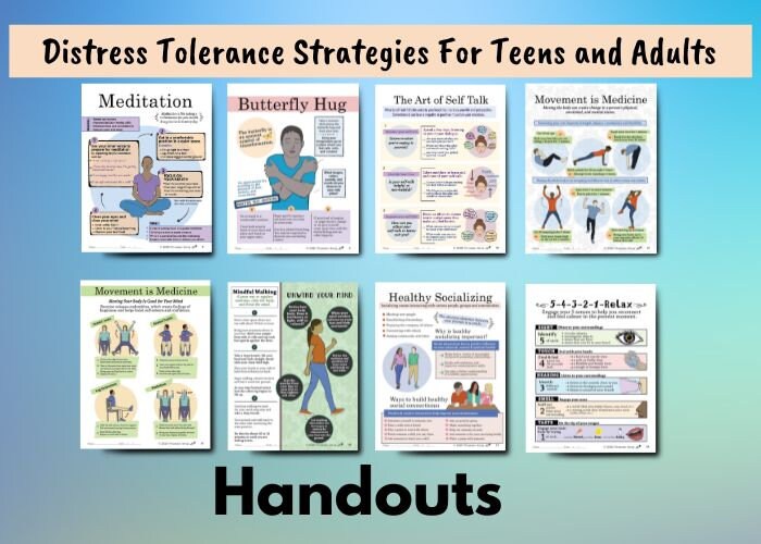 Teen Therapy Handouts Coping Skills Worksheets Distress Tolerance ...
