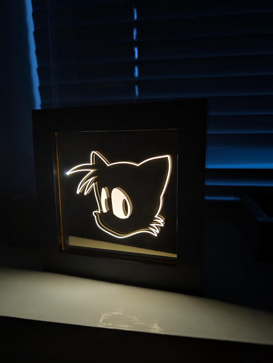 Tails USB Lightbox Light Lamp Frame - Sonic the Hedgehog Inspired Art ...