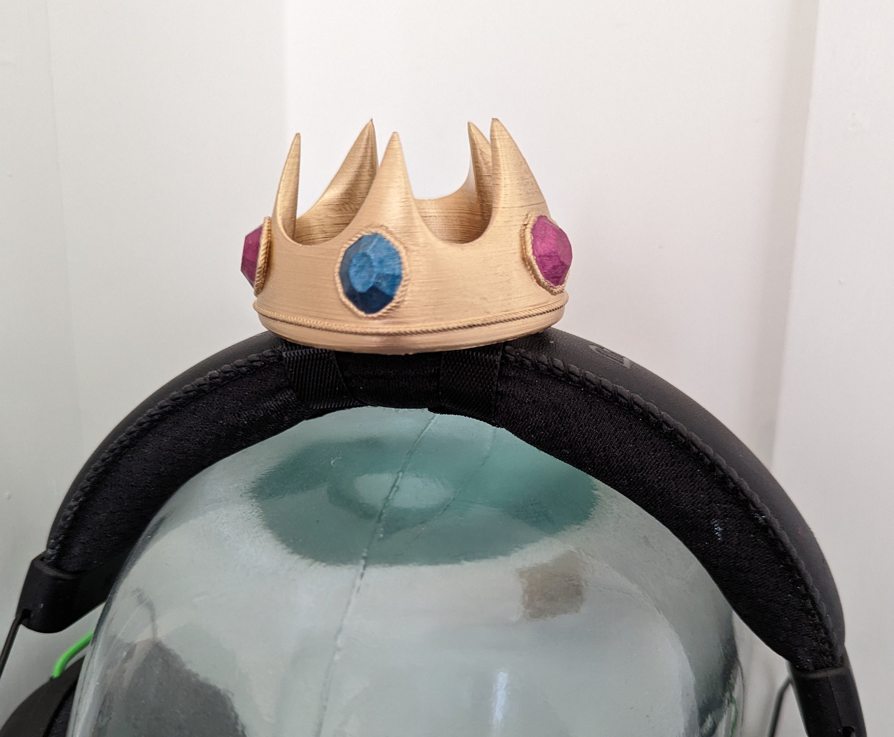 Game Inspired Headset Pearl MC Princess Crown Streamer Accessory - Etsy