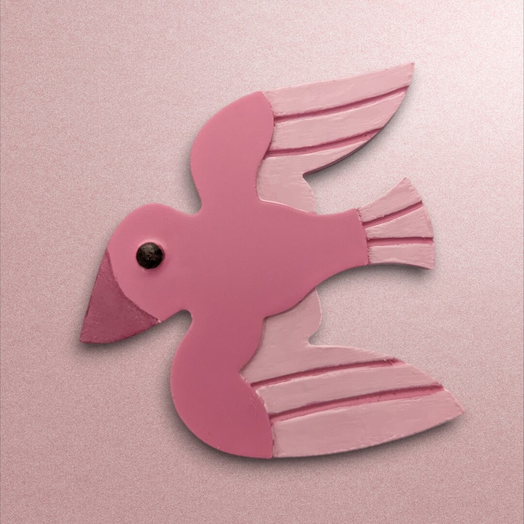 Rapunzel Inspired Cute Pink Bird Hair Accessory Barrette - Tangled ...