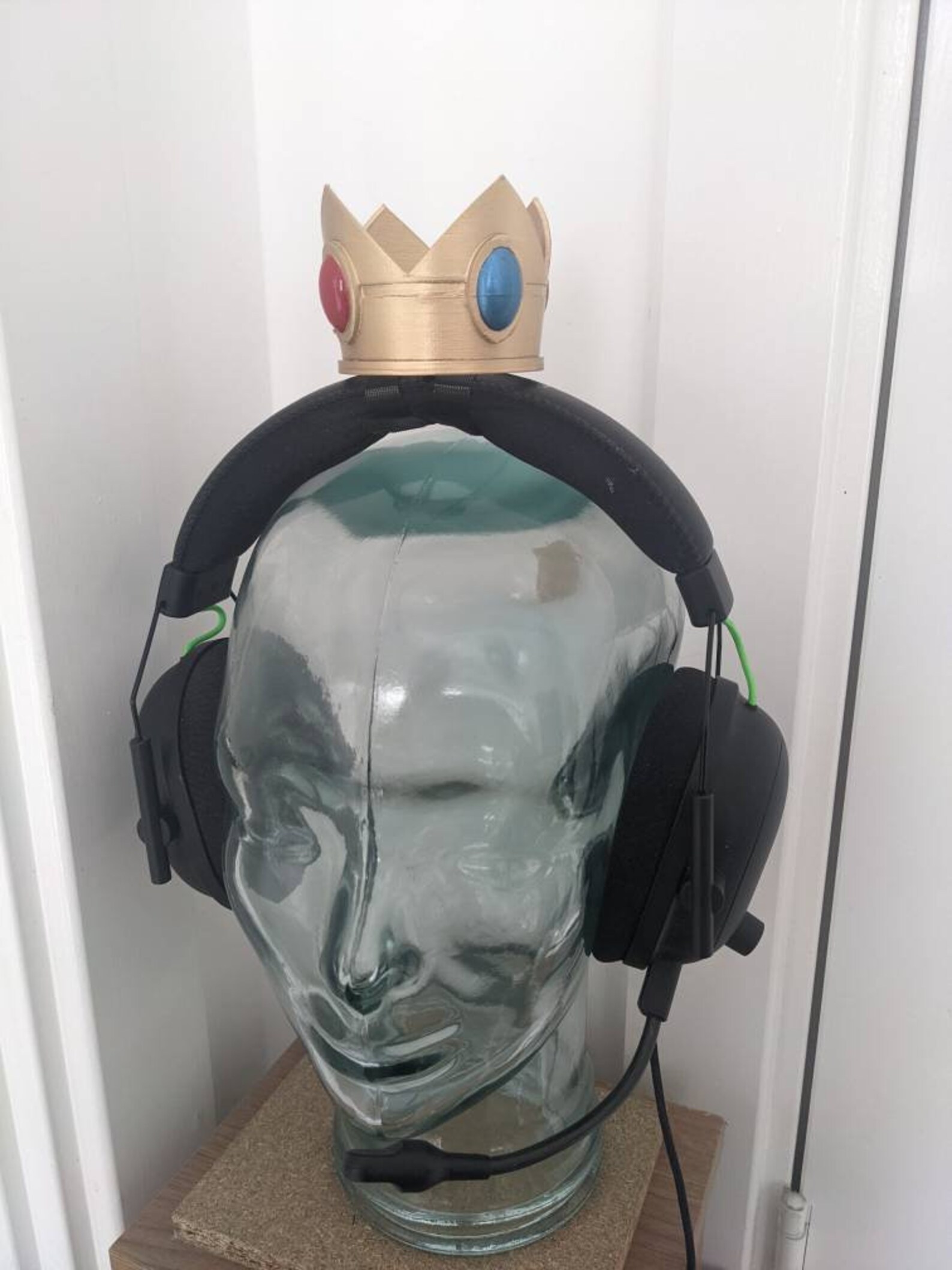 Princess Peach Inspired Headset Headphones Crown Streamer - Etsy