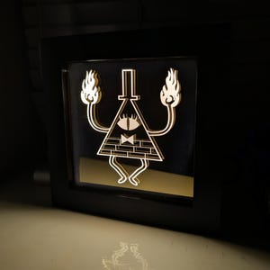 Bill Cipher USB Lightbox Light Lamp Frame - Gravity Falls Inspired Art ...