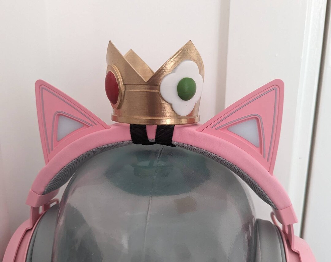 Princess Daisy Inspired Headset Headphones Crown Streamer Accessory - Etsy