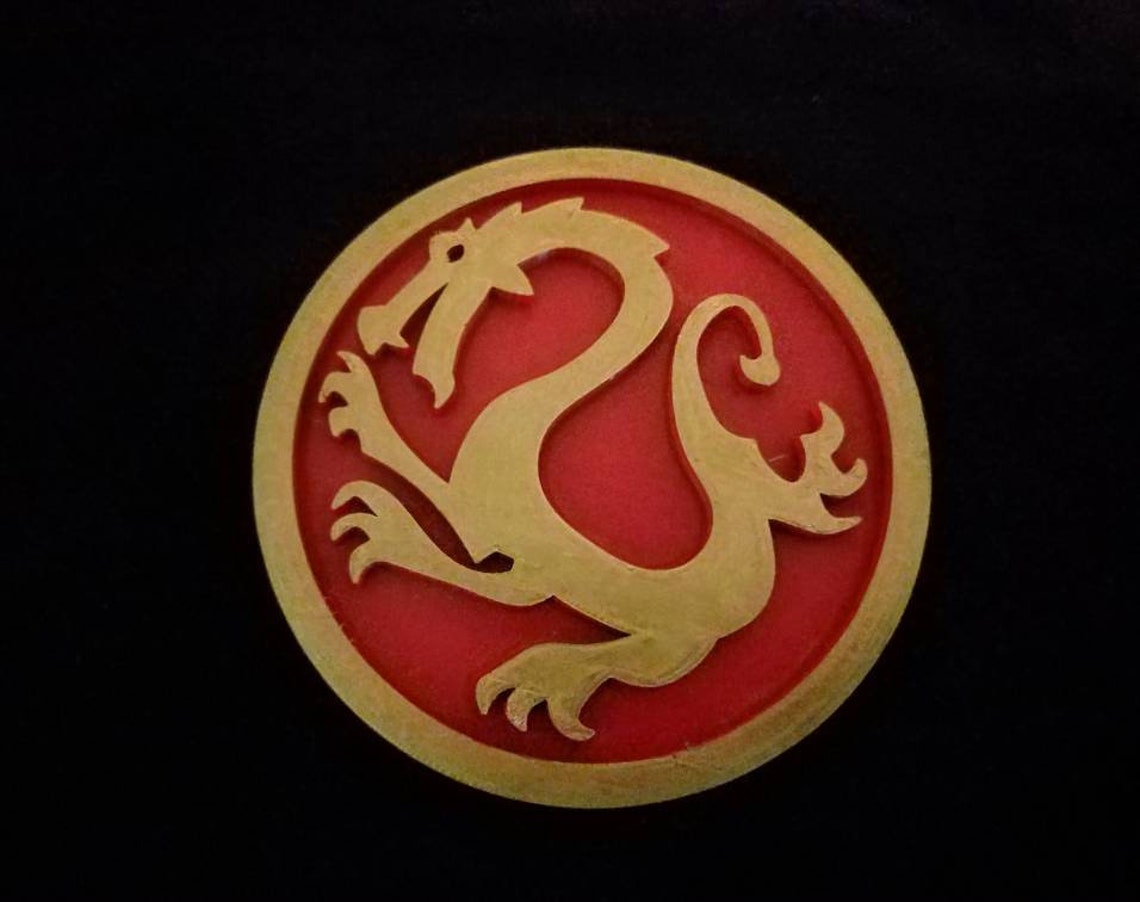 Mulan Inspired Dragon Design Medal Medallion Disc - Etsy