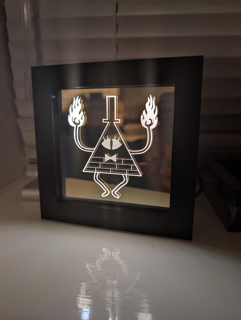 Bill Cipher USB Lightbox Light Lamp Frame - Gravity Falls Inspired Art ...