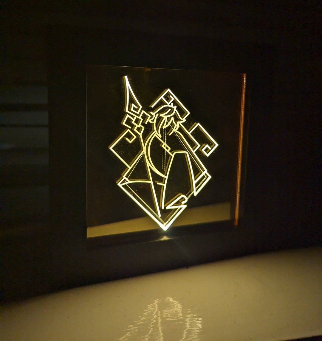 Zhongli Constellation USB Lightbox Light Frame Genshin Impact Inspired ...