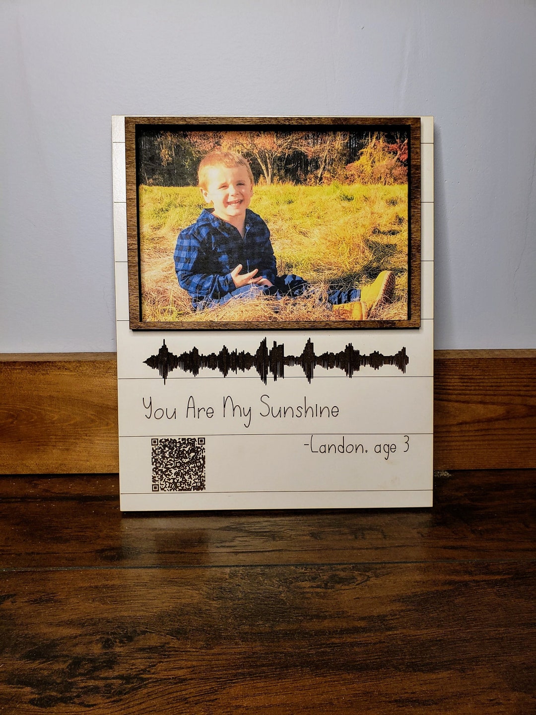 Soundwave Art Picture Frame With QR Code | Personalized Soundwave ...