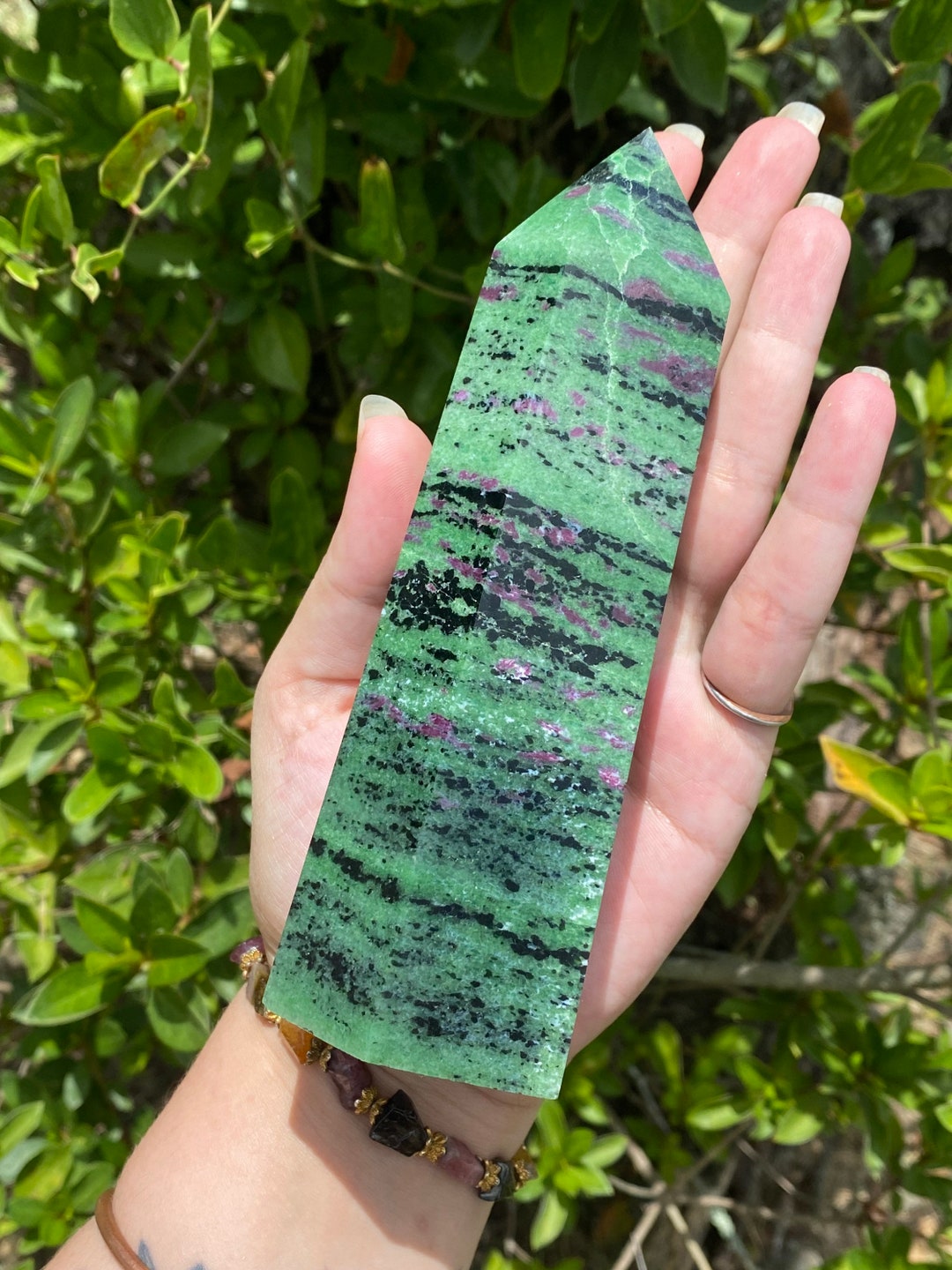 Ruby Zoisite Tower - Ruby - Zoisite - UV Reactive - Healing Crystals ...