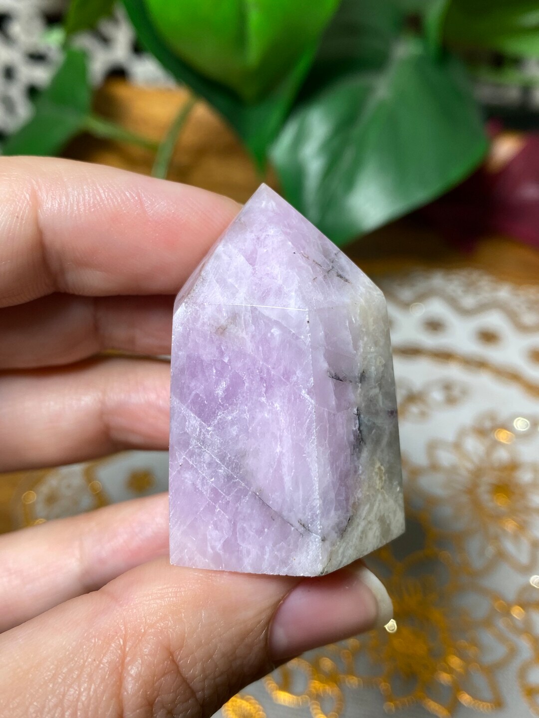 Pink Kunzite Tower UV Reactive Crystals Crystal Tower - Etsy