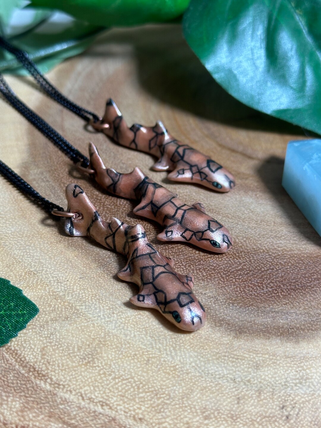 Chain Catshark Necklace With Chain Polymer Clay Jewelry Clay Animal ...