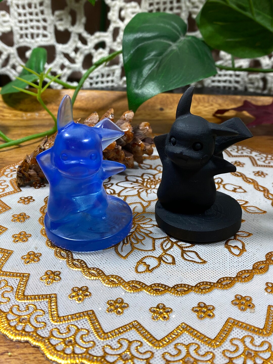 One Pikachu Carving Self Standing White Opalite or - Etsy