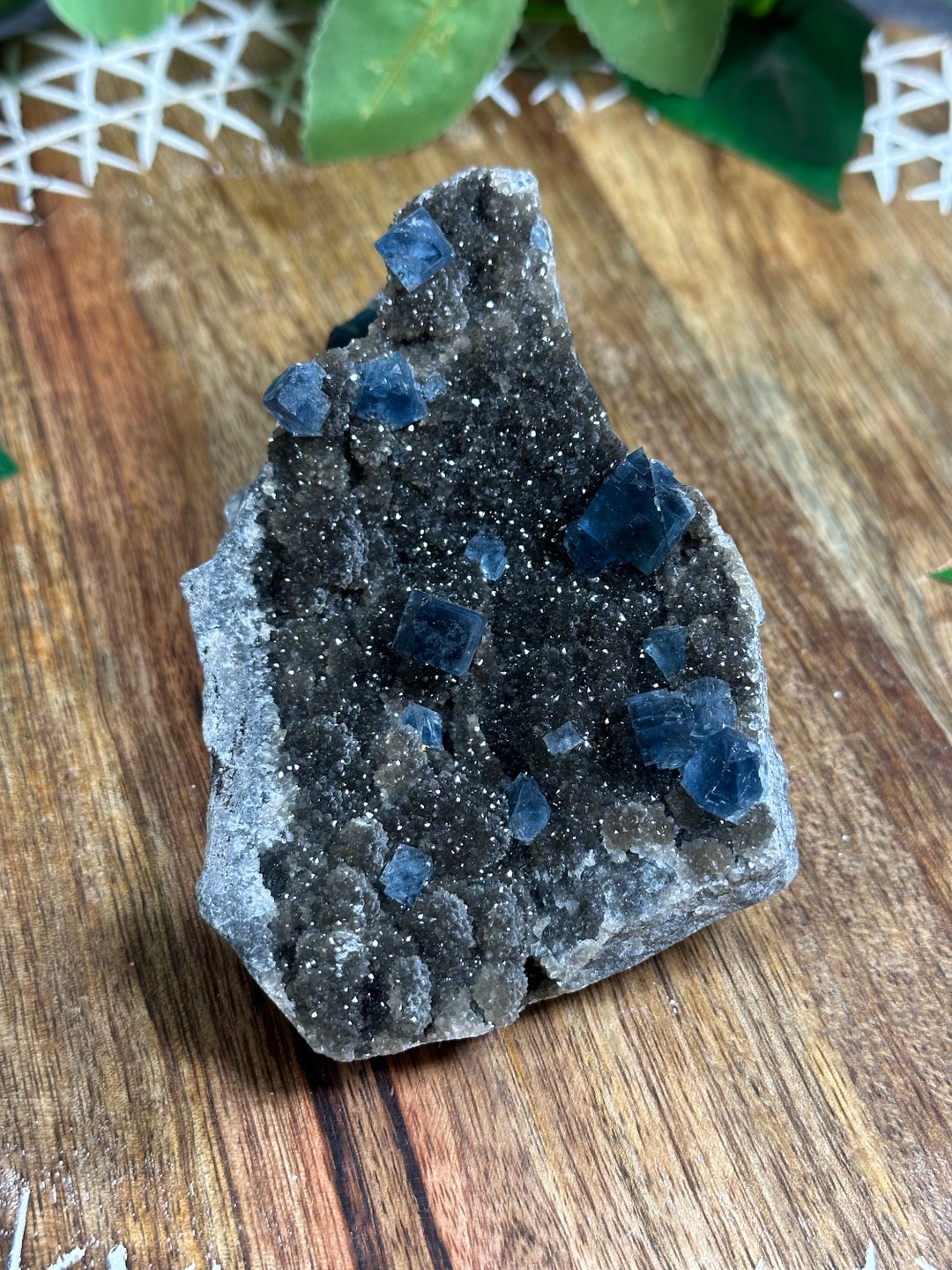 Fujian Fluorite Specimen With Black Quartz Druzy Fluorite Minerals ...
