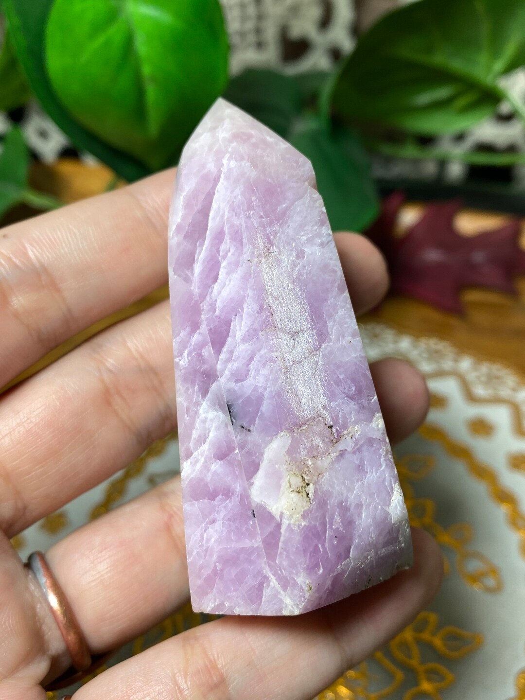 Pink Kunzite Tower UV Reactive Crystals Crystal Tower Healing Crystals ...