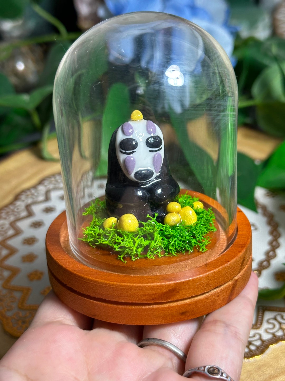 No Face With Gold Nuggets Polymer Clay Sculpture With - Clay Art - Cute ...
