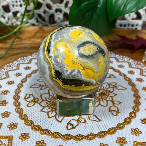 Bumble Bee Jasper Sphere - Etsy