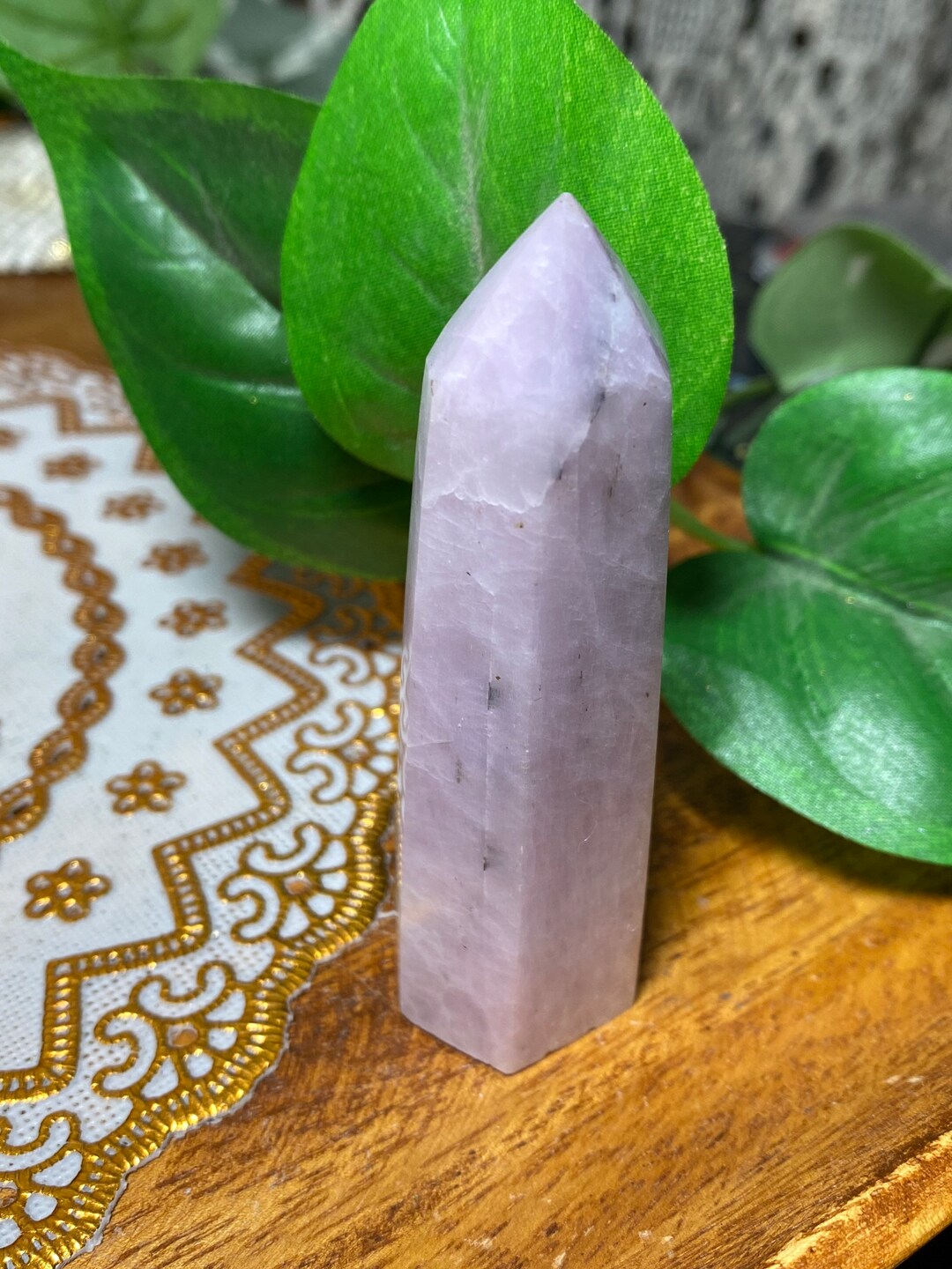 Pink Kunzite Tower - UV Reactive - Crystals - Crystal Tower - Healing ...