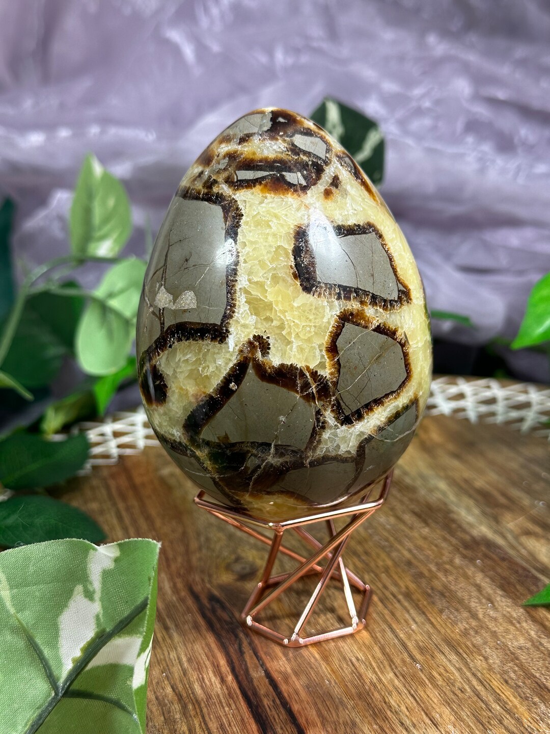 Septarian Egg Crystal Egg UV Reactive Crystal Crystals Aragonite ...