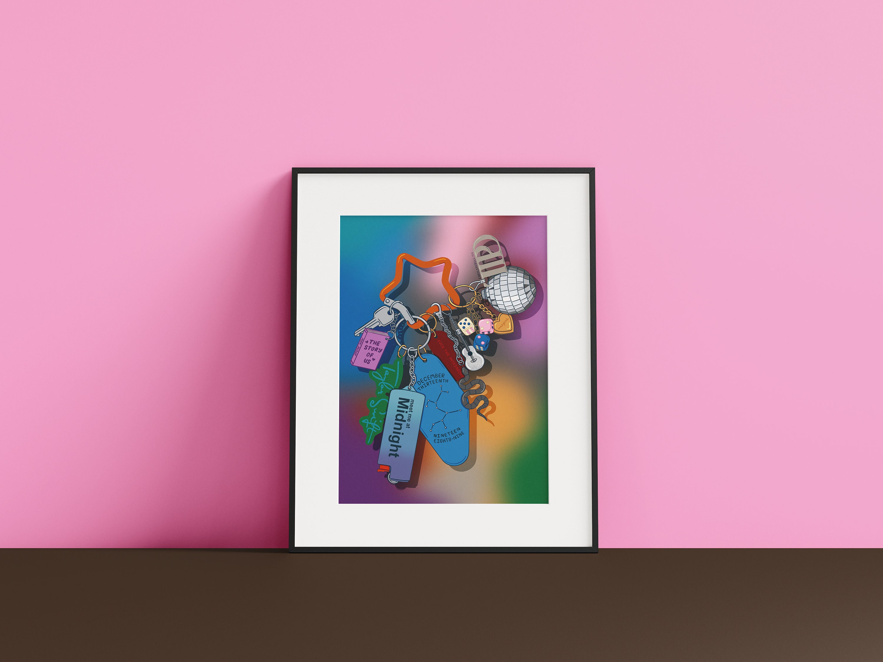 Taylor Swift Art Print- Taylor Swift's Albums Inspired Keychain - Etsy