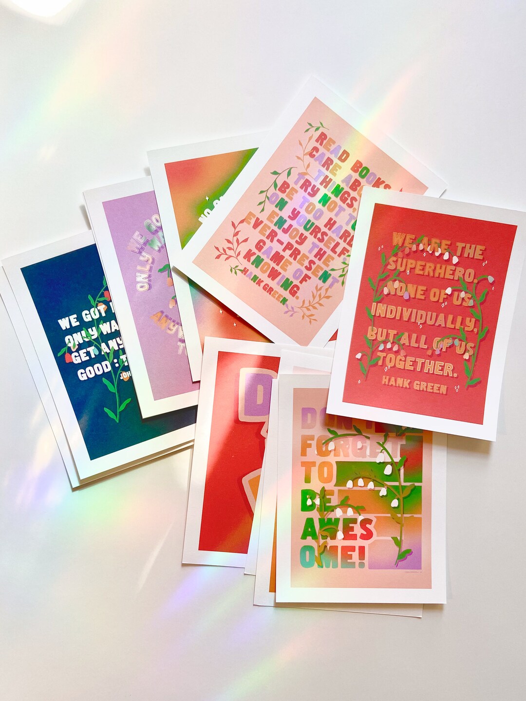 Nerdfighter Quote Art Prints - Mini Art Prints - John Green & Hank ...