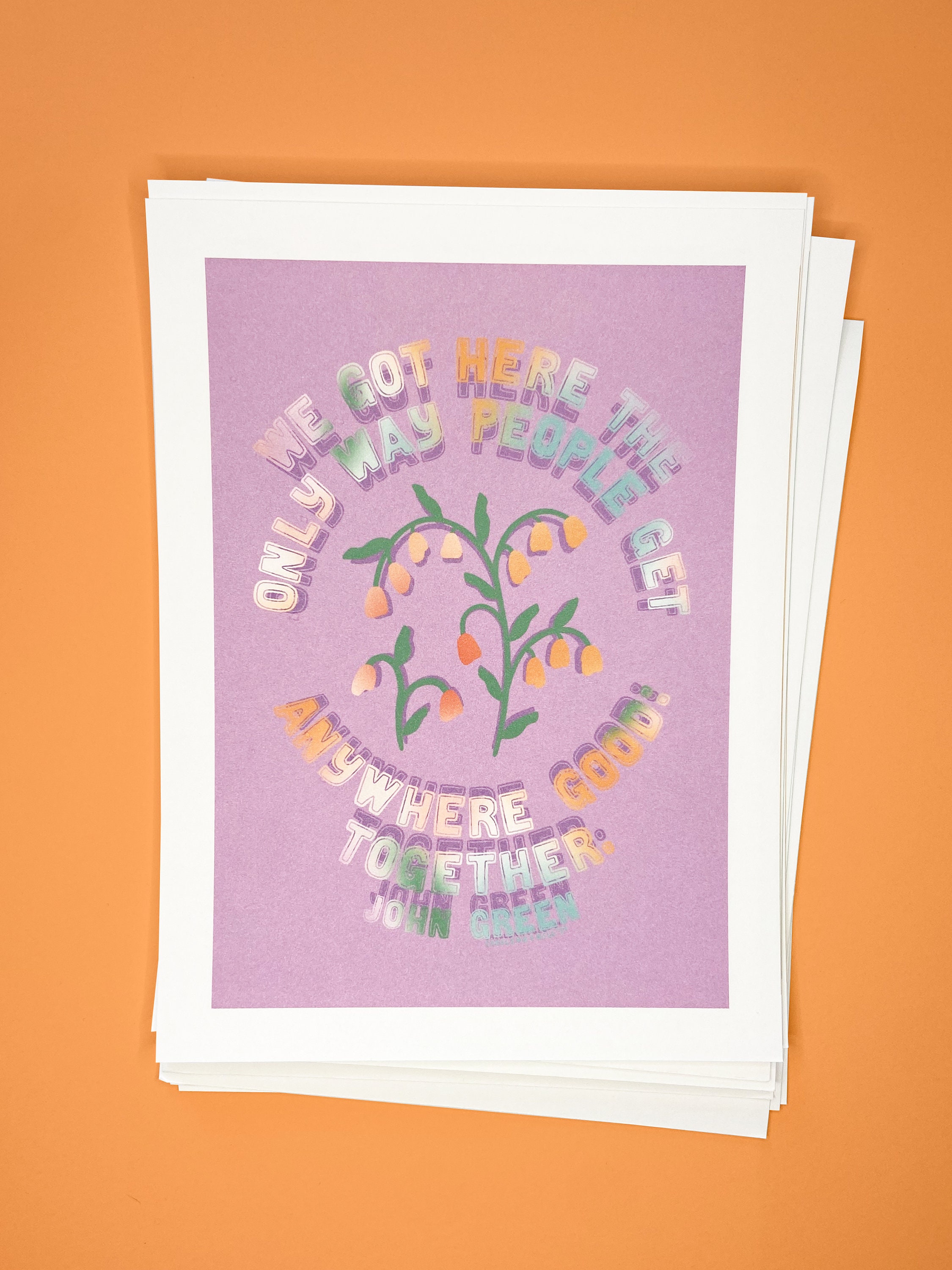 Nerdfighter Quote Art Prints Mini Art Prints John Green & Hank Green ...
